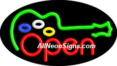 Open Flashing Neon Sign