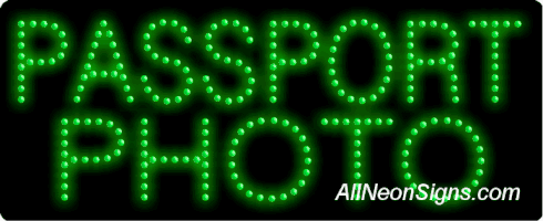 passport Photo LED Sign