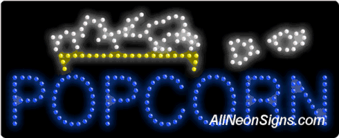Popcorn, Logo LED Sign