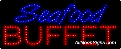Seafood Buffet LED Sign