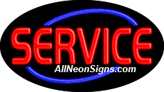 Service Flashing Neon Sign