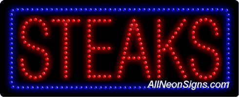 Steaks LED Sign