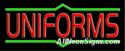Uniform Flashing Neon Sign