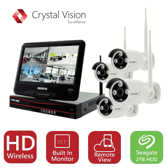 CRYSTAL VISION - CVT9604E-3010W 4 CHANNEL ALL-IN-ONE TRUE HD WIRELESS ...