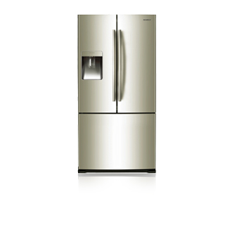 Samsung rf-62tbpn platinum inox 3 door french door refrigerator for 220 ...