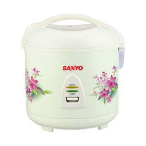 Sanyo floral 10-cup rice cooker for 220 volts