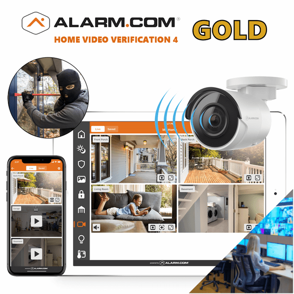 Alarm.com Gold Pro 4 Visual Video Verification Residential Home Monitoring Services