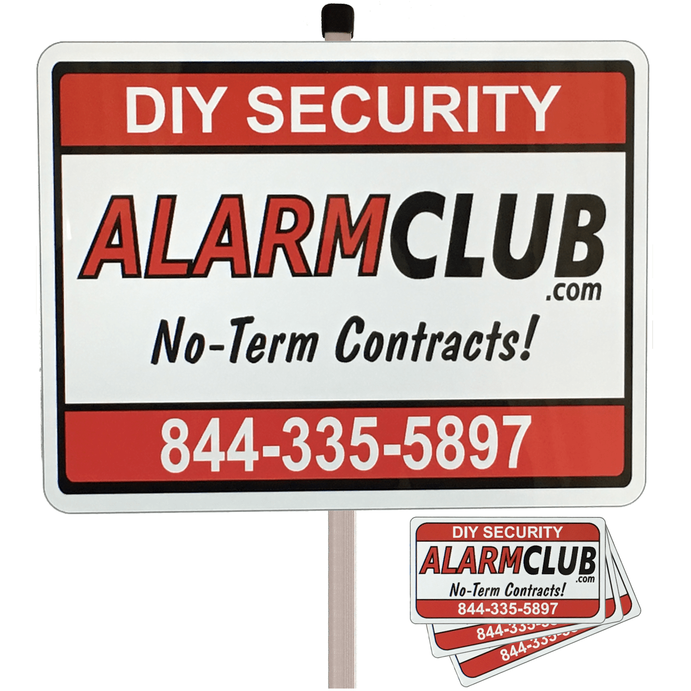 AlarmClub Combo Home Security Sign and Door/Window Stickers (3-Pack)