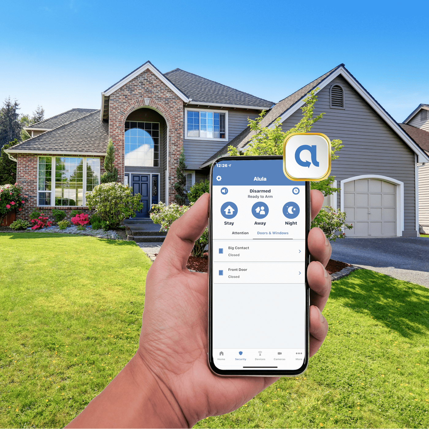 Alula DIY Dual-Path Gold Interactive Home Alarm Monitoring Services ...