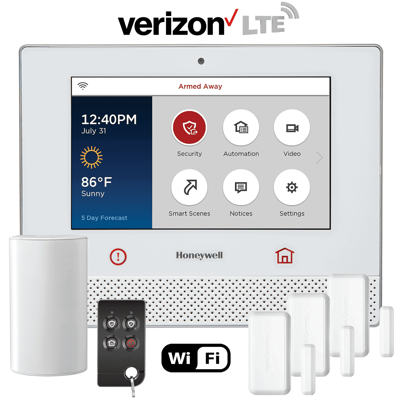 Honeywell Home Lyric Controller Dual-Path Wireless Security System Kit ...