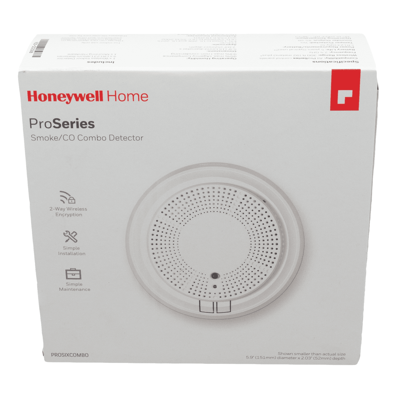 PROSiXCOMBO - Resideo Honeywell Home Wireless Encrypted Smoke/Carbon ...