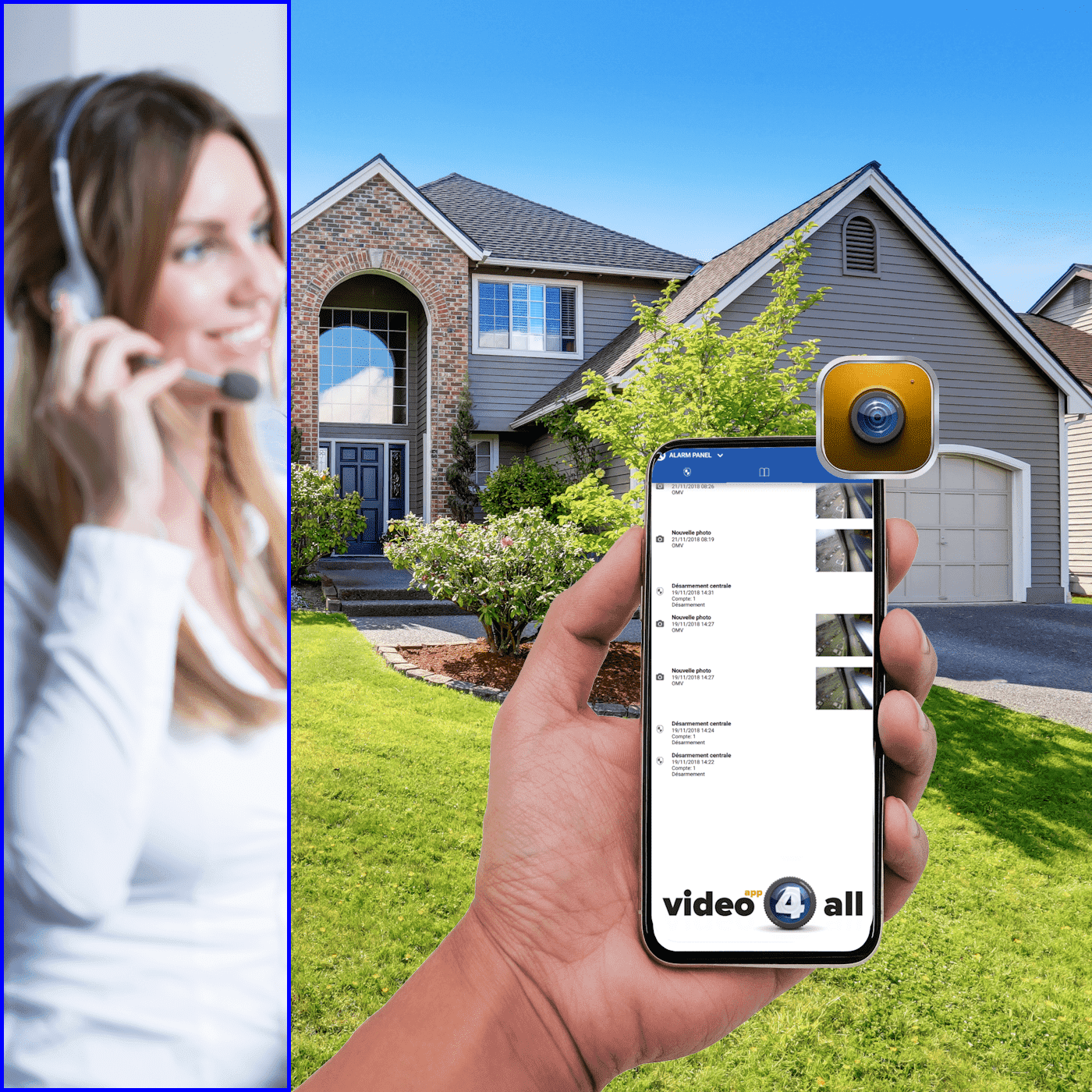 Videofied PRO Cellular Video4All App Interactive Home Alarm Monitoring Services and 12-Hour ...