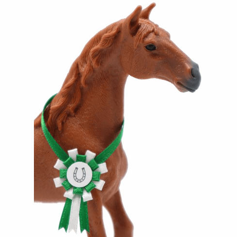 Basic Show Ribbon - Green - 1:20 Scale - Handmade in the U.S.A