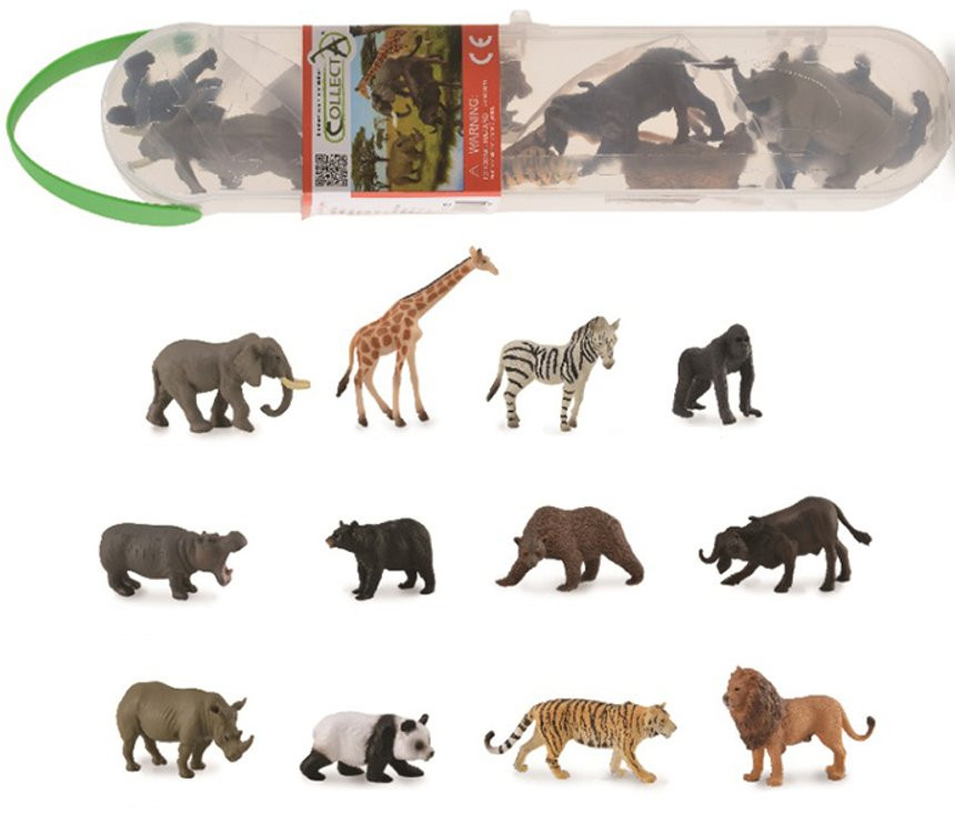 CollectA - Wild Animal Mini Box Set A1105 - Include 12 Minis
