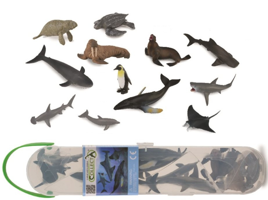 CollectA Sea Animal Mini Box Set A1107 - Includes 12 Figures