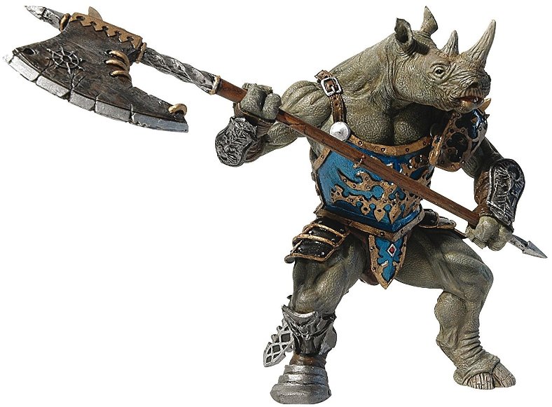 Papo Rino Man Mutant #38946 - Half Man, Half Rhino Warrior