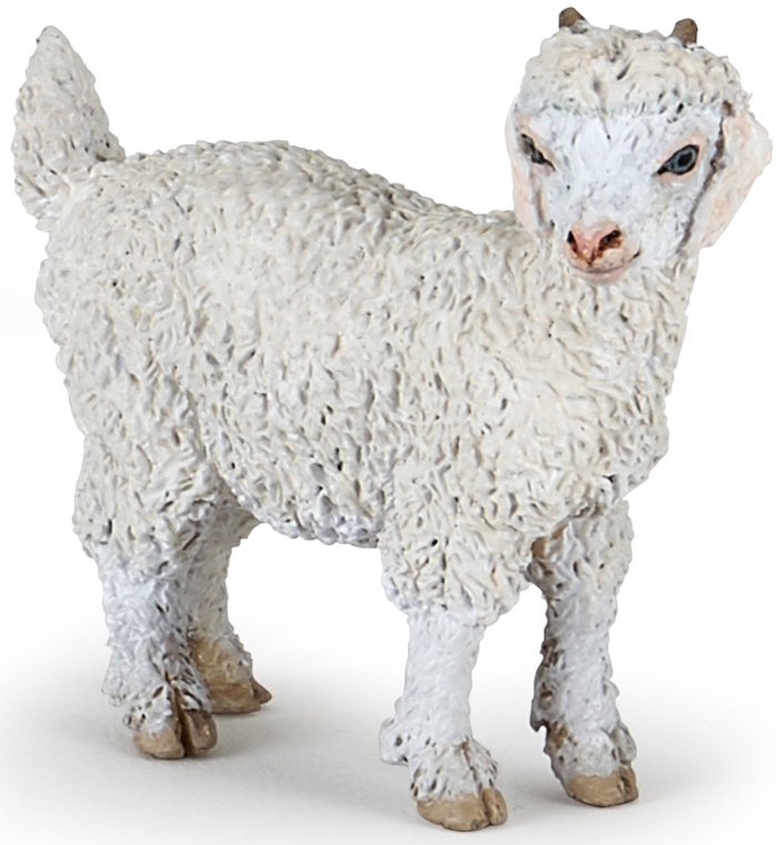 Papo Young Angora Goat #51171 - Shaggy, Tousled Woolly Coat