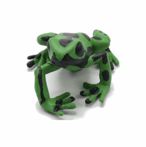 Papo Equatorial Frog #50176 - Green and Black Camouflauge