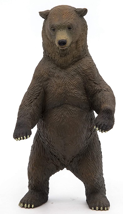 Papo Grizzly Bear #50153 - Fearsome, Standing on Hind Legs