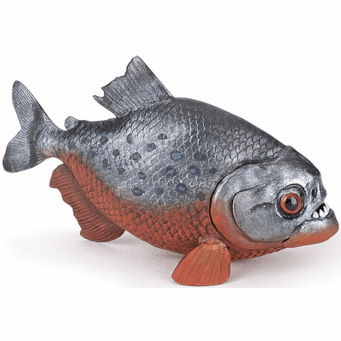 Papo Fish - Piranha #50253 - Vibrant Shiny Silver Scales