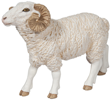 Papo Ram #51129 - Curly Horned Beast with Shaggy Coat