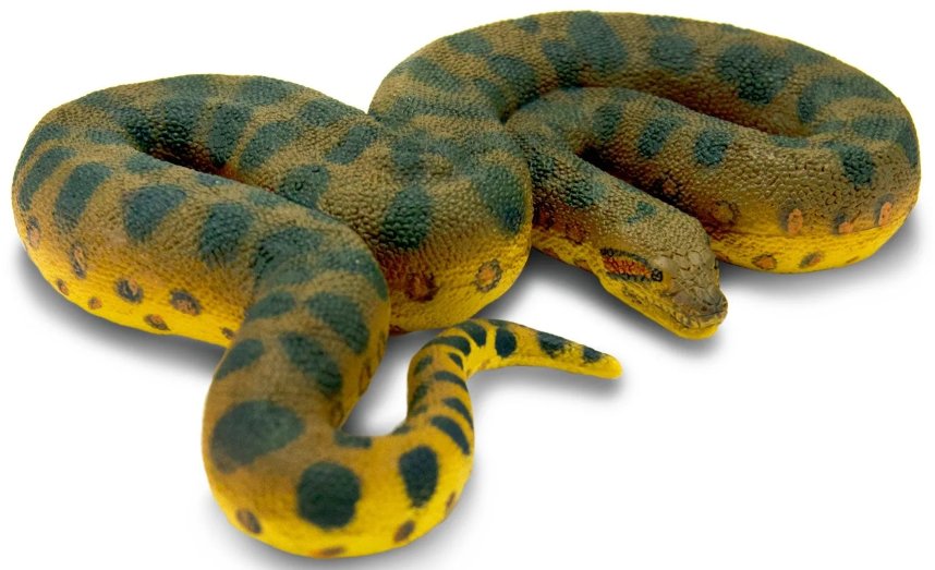 Safari Ltd. - Green Anaconda #100688 - Splotchy Olive Green