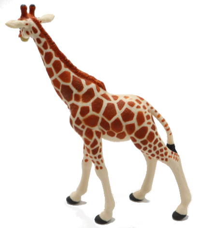 Safari Ltd. Reticulated Giraffe #268429, Quirky Orange Color