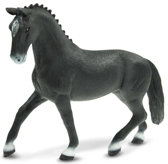 Schleich Hanoverian Mare #72135 Black with white marks.