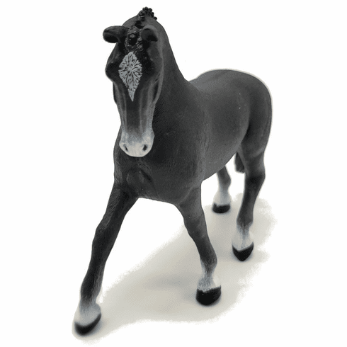 Schleich Hanoverian Mare #72135 Black with white marks.