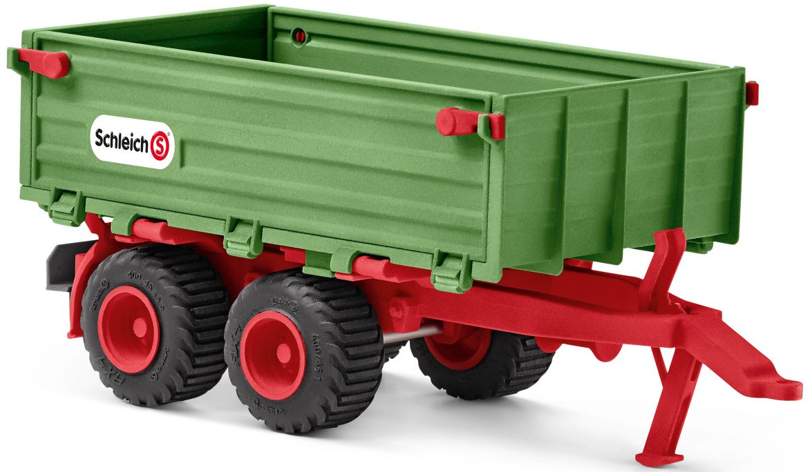 Schleich Tractor w/ Trailer, Farmer and Hay Bale #42379