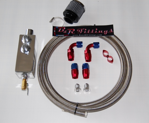 S2000 Oil Catch Can Valve Cover Breather Kit Racing