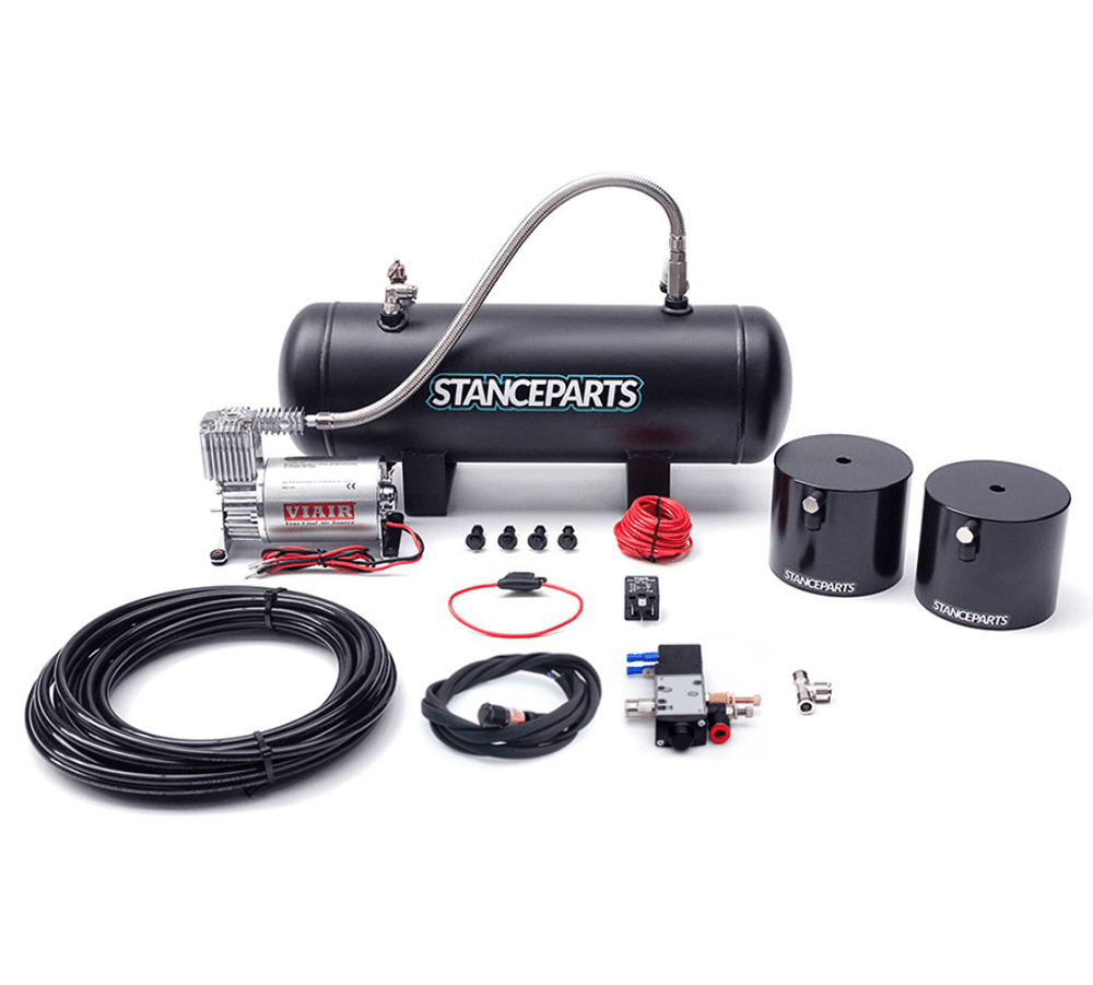 Complete Front Suspension Air Cup Kit Universal Coilover Cups Bags