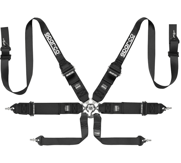 Sparco 3" 6 Point HANS FIA Racing Harness 04837RHAZ