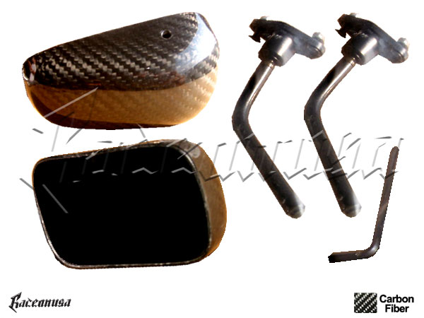 Universal JDM Carbon Fiber Mirrors with CF Sheets KIT