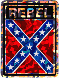 Cheap self-adhesive 3" x 4" reflective waterproof vinyl Confederate ...