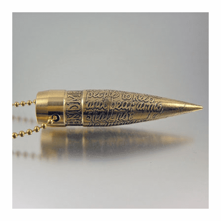 2nd Amendment .50 Caliber Bullet Necklace