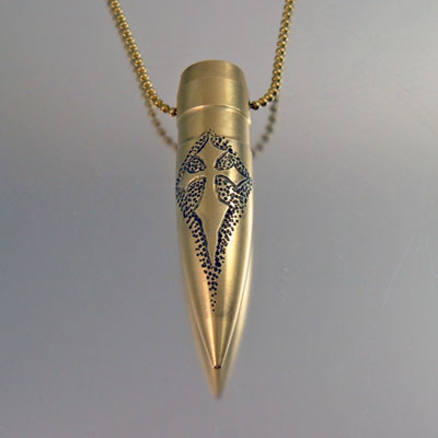 .50 caliber bullet necklace pendant