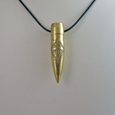 .50 caliber bullet necklace pendant
