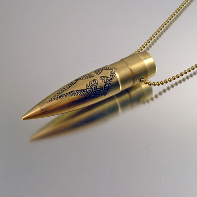 .50 caliber bullet necklace pendant