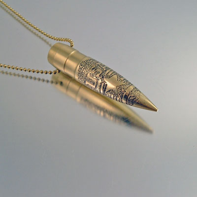 .50 caliber bullet necklace