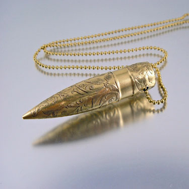 .50 Caliber Bullet Head Necklace