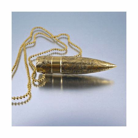 .50 Caliber Bullet Head Necklace