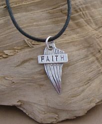 "Faith" Silver Inspirational Pendant