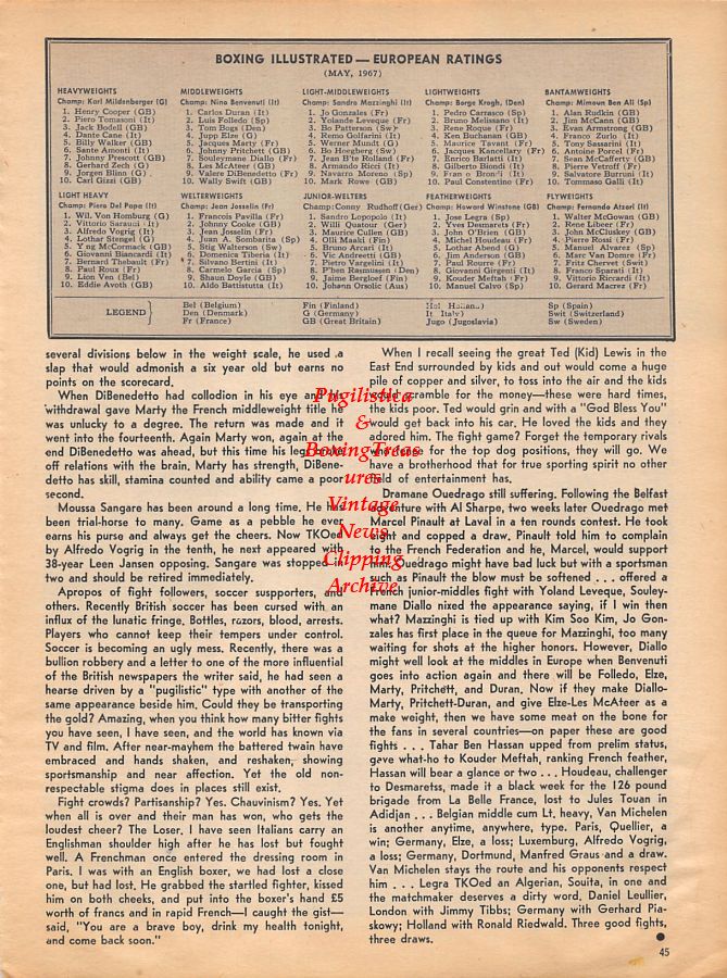 Boxing News Clipping #1078 - Alan Rudkin, Henry Cooper, Johnny ...