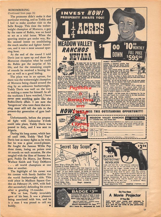 Boxing News Clipping #1083 - Bobby Cassidy vs. Bo Hogberg