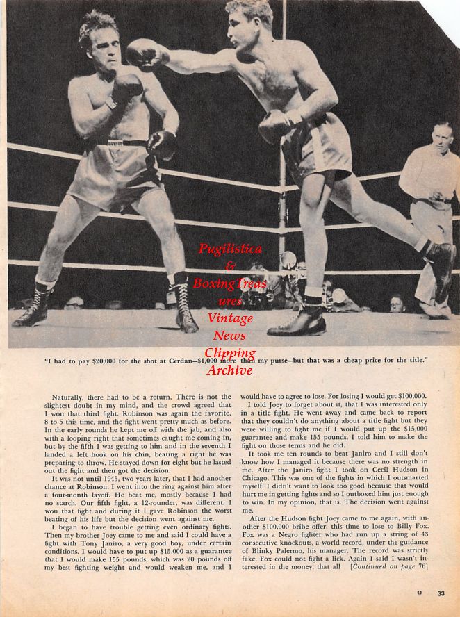 Boxing News Clipping #1153 - George Chuvalo vs. Robert Cleroux, Jake ...