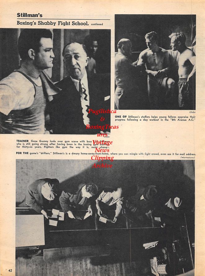 Boxing News Clipping #1188 - Scenes from Stillman's Gym, Gene Gosney ...