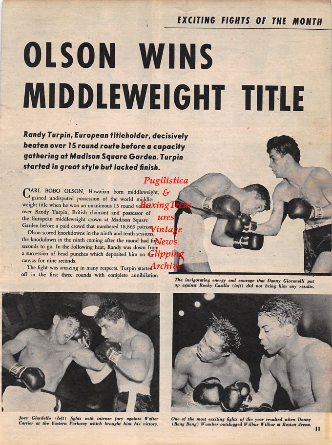 Boxing News Clipping #1257 - Pierre Langlois vs. Garth Panter, George ...