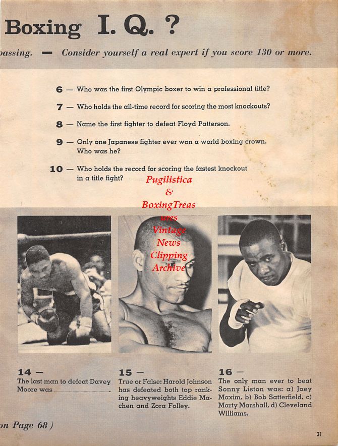 Boxing News Clipping #1337 - Eddie Machen vs. Bert Whitehurst, Joe ...