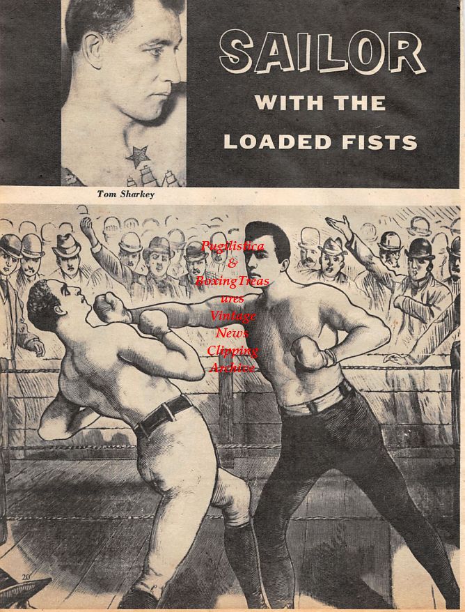 Boxing News Clipping #1383 - "Sailor" Tom Sharkey, Carmen Basilio vs ...